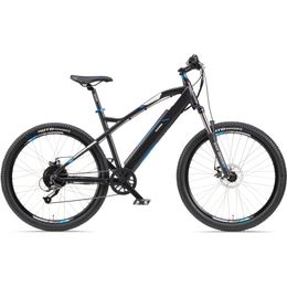 E-Bike Telefunken "Aufsteiger M924" E-Bikes Gr. 48 cm, 27,5 Zoll (69,85 cm), grau (anthrazit, blau) Mountainbike MTB Elektrofahrrad, Damen Herren, 27,5 29 Zoll, Pedelec