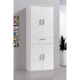 Mehrzweckschrank Procontour Schränke Gr. T: 34 cm, 4 St., Basisausführung, weiß Breite 64cm, mit Türen und Schublasten