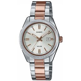 Quarzuhr CASIO TIMELESS COLLECTION "LTP-1302PRG-7AVEF" Armbanduhren rosegold (silberfarben, roségoldfarben) Damen Armbanduhr, Damenuhr, analog, Datum