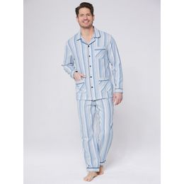 King´S Club Schlafanzug KINGS CLUB Gr. 48/50, blau (blau-gestreift) Herren Homewear-Sets