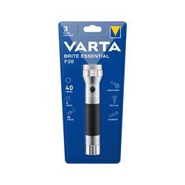 Varta Brite Essential F20, Taschenlampe silber/schwarz