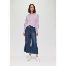 s.Oliver - Culotte-Jeans Suri / Regular Fit / Mid Rise / Wide Leg / Bindedetail, Damen, blau, Größe 46