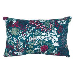 Fermob - Bouquet Sauvage Outdoor Kissen, 44 x 68 cm, acapulcoblau