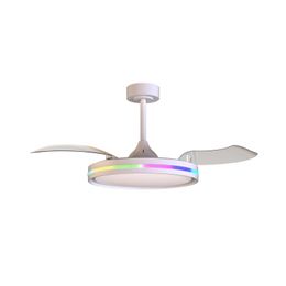 LED-Deckenventilator Rafaga weiß DC leise Ø 106 cm CCT RGB