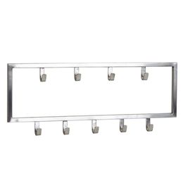 Wohnling Wandgarderobe Metall Silber 50x20x4 cm