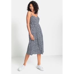 Lascana Sommerkleid mehrfarbig Gr. 34 für Damen. V-Ausschnitt und Kunststoffknöpfe. Figurumspielend