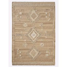 Teppich HEINE HOME Teppiche Gr. B/L: 60 cm x 90 cm, 3 mm, 1 St., beige (beige, ecru)