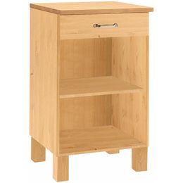 Unterschrank Home Affaire "Alby", beige (natur gebeizt, gewachst), B:50cm H:85cm T:50cm, Schränke, Breite 50 cm, 1 Schubladen, 1 Fach