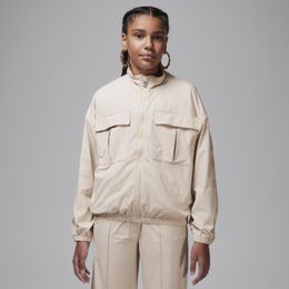 Jordan Jumpman Web-Jacke mit Besatz (ältere Kinder) - Braun