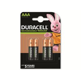 Duracell NiMH-Micro-Akku HR03, 1.2V/900mAh, rechargeable, 4 St&uuml;ck