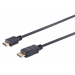 S-IMPULS DisplayPort 1.2 Adapterkabel HDMI-A 4K 1m