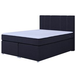 Roller Boxspringbett - grau - H3 - Bonell-Federkern - 140x200 cm