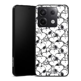 DeinDesign Xiaomi Redmi Note 13 Pro 5G Handy Silikon H&uuml;lle Case schwarz Handyh&uuml;lle Peanuts Snoopy Muster
