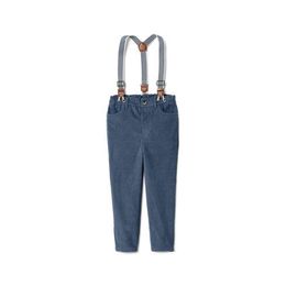 Tchibo Kinder-Cordhose mit abnehmbaren Hosenträgern - Blau - Kinder - Gr.: 86/92