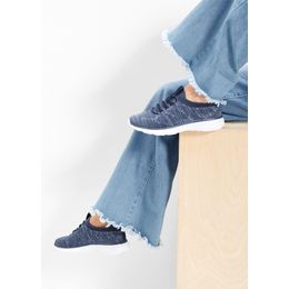 bonprix Komfort-Slip-In-Sneaker aus Soft-Material, blau, Vegan