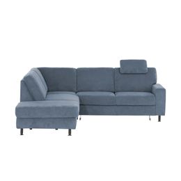 meinSofa Ecksofa Jana ¦ blau ¦ Maße (cm): B: 237 H: 85 T: 235