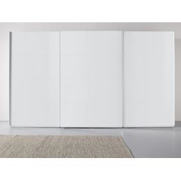 Schwebetürenschrank Rauch "Kleiderschrank Schrank Garderobe TOPSELLER OTELI inkl. Inneneinteilung" Schränke Gr. B/H/T: 360 cm x 210 cm x 62 cm, weiß mit 3 Innenschubladen sowie zusätzlichen Einlegeböden MADE IN GERMANY