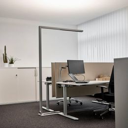 ARCCHIO Büro-LED-Stehleuchte Jolinda, silber, CCT, Sensor, Dimmer