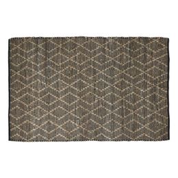 Chic Antique Teppich mit Muster aus Jute, L180/B120 cm natur und schwarz