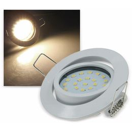 Chilitec LED-Einbauleuchte "Flat-26" EEK F, 4 W, 330 lm, 2700 K, wei&szlig;