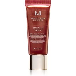 Missha M Perfect Cover BB Creme mit sehr hohem UV-Schutz kleine Packung Farbton No. 27 Honey Beige SPF 42/PA+++ 20 ml