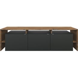 borchardt Möbel TV-Schrank BORCHARDT MÖBEL "Sophia" Schränke Gr. B/H/T: 159 cm x 47 cm x 35 cm, schwarz (schwarz matt, vintage eiche) Breite 159 cm, mit Überbau