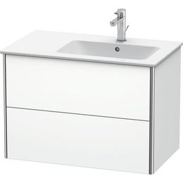 Duravit XSquare Waschtischunterbau wandhängend 81,0 x 47,8 cm, 2 Schubkästen, für Waschtisch ME by Starck 234683, Becken rechts