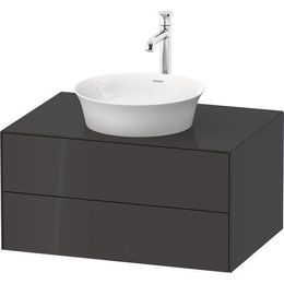 Duravit White Tulip, Waschtischunterbau wandhängend, Breite 800 x Tiefe 550mm, mit 2 Schubkästen, mit Tip-on Technik, WT49850