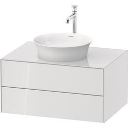 Duravit White Tulip, Waschtischunterbau wandhängend, Breite 800 x Tiefe 550mm, mit 2 Schubkästen, mit Tip-on Technik, WT49850