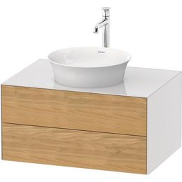 Duravit White Tulip, Waschtischunterbau wandhängend, Breite 800 x Tiefe 550mm, mit 2 Schubkästen, mit Tip-on Technik, WT49850