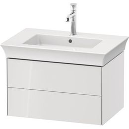 Duravit White Tulip, Waschtischunterbau wandhängend, Breite 684 x Tiefe 458mm, mit 2 Schubkästen, mit Tip-on Technik, WT43410