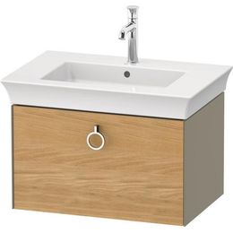 Duravit White Tulip, Waschtischunterbau wandhängend, Breite 684 x Tiefe 458mm, mit 1x Auszug, mit Griff, WT42510