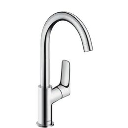 Hansgrohe Logis Waschtischmischer, Schwenkauslauf, ComfortZone210, ohne Ablaufgarnitur, Ausladung 154mm, 71131