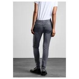 Gerade Jeans Street One Gr. 32, Länge 32, grau (steel grey net wash) Damen Jeans Middle Waist