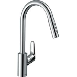 Hansgrohe focus single lever kitchen mixer 240 with pull-out