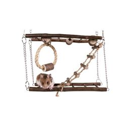 Trixie Suspension bridge with chain hamsters bark wood 27 × 17 × 7 cm