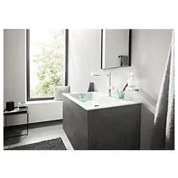 Hansgrohe Finoris 160 3-Loch-Waschtischarmatur 76034700 mit Push-Open Ablaufgarnitur, mattweiß