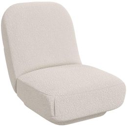 HOMCOM Bodensessel, Bodenstuhl, Bodensofa mit Samtoptik für Wohnzimmer, Creme