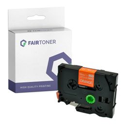 FairToner Kompatibel für Brother TZE-635 Schriftband 12mm/8m Weiss auf Orange