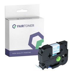 FairToner Kompatibel für Brother TZE-FA4B Schriftband 18mm/3m Blau auf Weiss