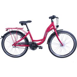 Jugendfahrrad HAWK Bikes "City Wave GIRLS" Fahrräder Gr. 35 cm, 24 Zoll (60,96 cm), pink (rosa) Kinder für Damen