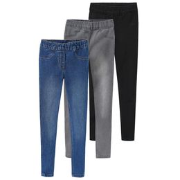 Yigga 3 Mädchen Jeggings mit Stretch-Bund