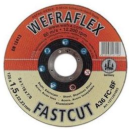 WEFRA Trennscheibe Fastcut für Metall - 125 x 1,5 x 22,23 mm - 1271201093