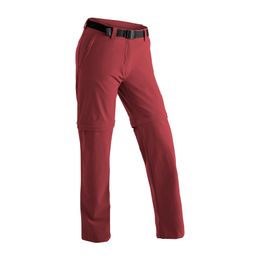 Funktionshose Maier Sports "Nata 2" Gr. 18, Kurzgrößen, rot (weinrot) Damen Hosen Wanderhose, zipp-off Outdoor-Hose, 3 Taschen, Regular Fit