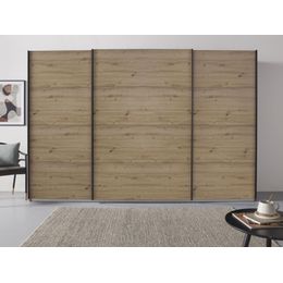 Schwebetürenschrank Rauch "Kleiderschrank Schrank Garderobe TOPSELLER OTELI inkl. Inneneinteilung" Schränke Gr. B/H/T: 315 cm x 210 cm x 62 cm, braun (eiche artisan) mit 3 Innenschubladen sowie zusätzlichen Einlegeböden MADE IN GERMANY