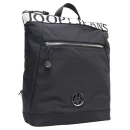 JOOP! Cityrucksack JOOP JEANS "lietissimo elva backpack lvz" Gr. B/H/T: 35 cm x 40 cm x 12 cm, schwarz (black) Rucksäcke Freizeitrucksack mit Logo Schriftzug auf den Trageriemen