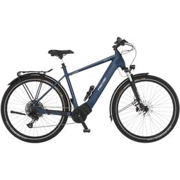 FISCHER BIKE E-Bike FISCHER FAHRRAD "VIATOR 8.0I 711 55" E-Bikes Gr. 55 cm, 28 Zoll (71,12 cm), blau (sattblau) Pedelec, Elektrofahrrad für Damen u. Herren, Trekkingrad