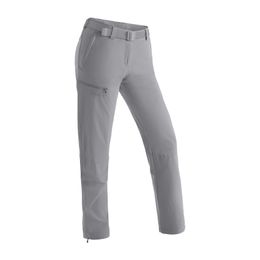 Funktionshose Maier Sports "Inara slim" Gr. 22, Kurzgrößen, grau (hellgrau) Damen Hosen Herren Wanderhose, atmungsaktive Outdoor-Hose, 4 Taschen, Slim Fit