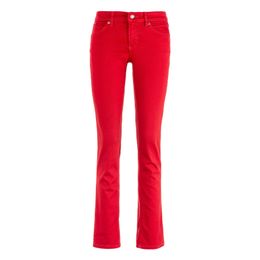 Stretch-Jeans MAC "Melanie" Gr. 40, Länge 30, rot (marsala ppt) Damen Jeans Gerade geschnitten