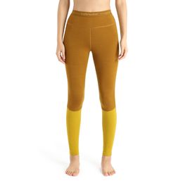 Icebreaker 200 ZoneKnit™ Merino Leggings - Frau - Clove/silent Gold - Größe L